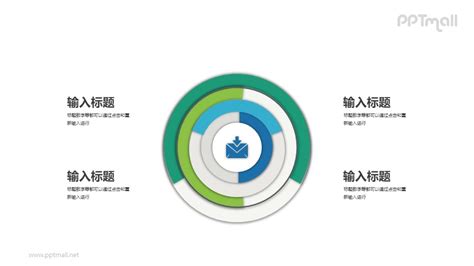 多层圆环图饼图ppt图示下载 Pptmall