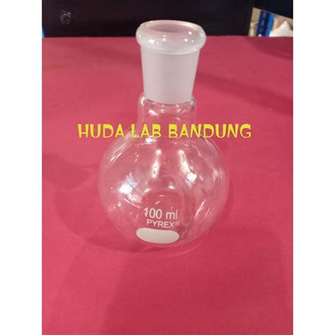 Jual Boiling Flask 100ml Labu Alas Datar Flat 100ml Pyrex Ns 24 40 Shopee Indonesia