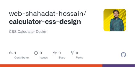 GitHub Web Shahadat Hossain Calculator Css Design CSS Calculator Design