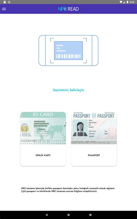 nfc read pasaport kimlik k for android download