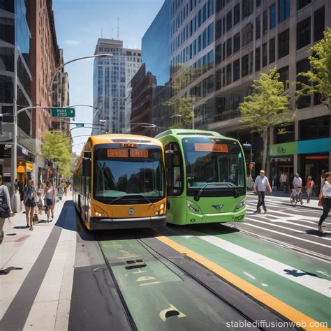 Sustainable City With Efficient Transportation Stable Diffusion Online