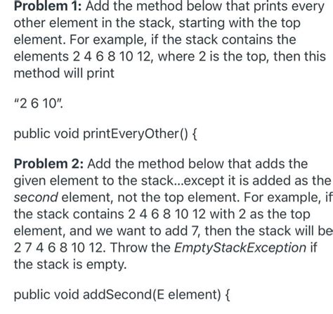 Solved Problem Add The Method Below That Prints Every Chegg