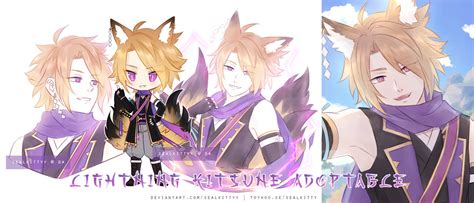 Preclaimed Lightning Kitsune By Sealkittyy On Deviantart