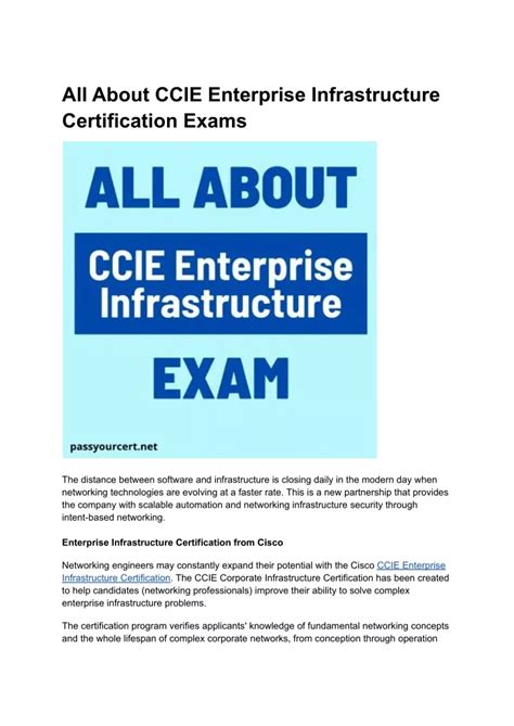 Ppt All About Ccie Enterprise Infrastructure Certification Exams