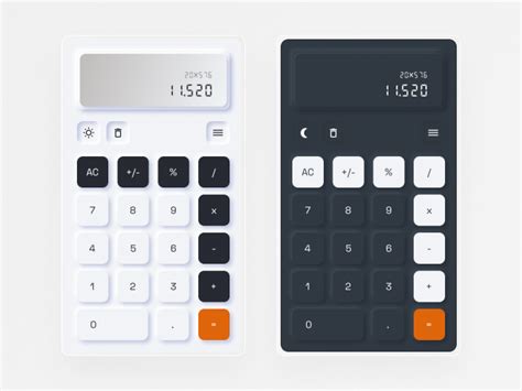 Neumorphism Calculator Ui Dark And Light Mode By Muhammad Rizky Aly On