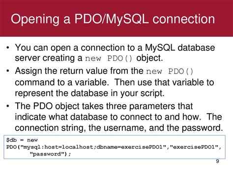pdo database connections ppt download