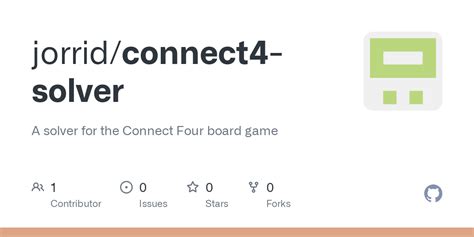 Github Jorridconnect4 Solver A Solver For The Connect Four Board Game