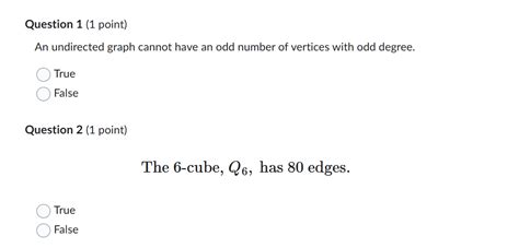Solved An Undirected Graph Cannot Have An Odd Number Of