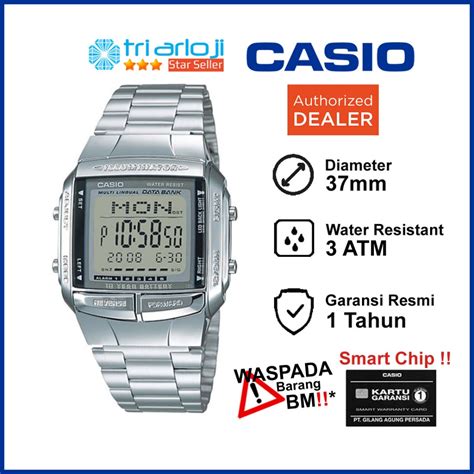 Jual Casio Db 360 1adf Jam Tangan Pria Digital Db360 Db 360 1a Data Bank Stainless Steel
