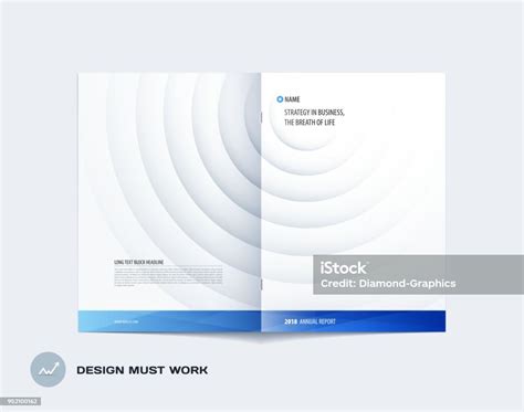 브랜드에 대 한 파란색 다채로운 원 추상 Centerfold 브로셔 종이 컷 디자인 스타일 비즈니스 벡터 표시 0명에 대한 스톡 벡터 아트 및 기타 이미지 Istock