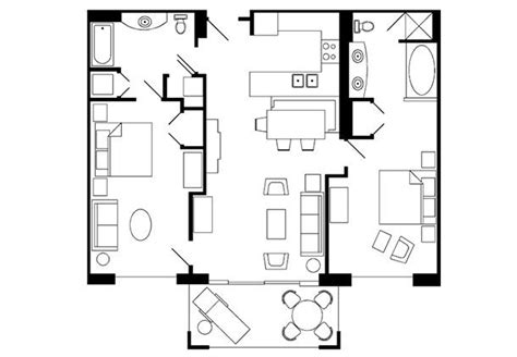 Kauaii Beach Villas 2 Bedroom Floor Plan