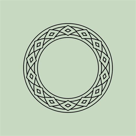 Premium Vector Modern Ornamental Circle Frame Border Decorative Pattern