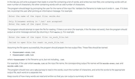 Solved In This Lab You Will Write A Program That Reads In A
