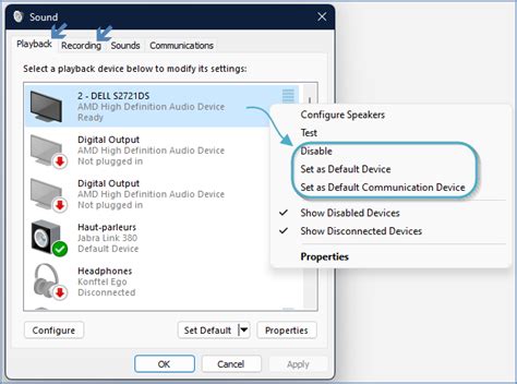 How To Define The Default Audio And Default For Communications Device In Windows Rainbow Help