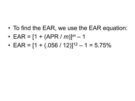how to find ear and apr in ms excel