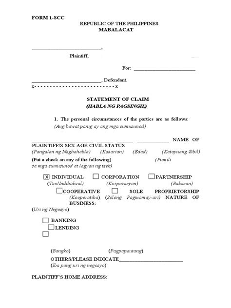 2016 Small Claims Sample Forms Final Pdf Lawsuit
