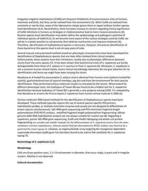 Staphylococcus Nepalensis Pdf