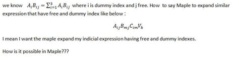 Expand Expression Have Free And Dummy Index Mapleprimes