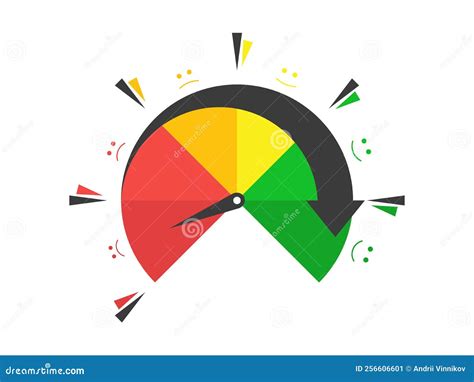 Bad Credit Score Credit Rating Indicator From Bad To Good From Red To Green Rating Of