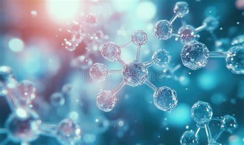 Molecular Structure Representation Abstract Background With Glowing