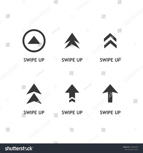 Swipe Buttons Set Application Social Network Stock Vector Royalty Free
