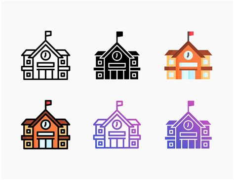 Highschool Building Icon Graphic By Lapiyee · Creative Fabrica