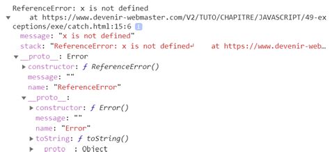 Javascript Travailler Avec Des Exceptions