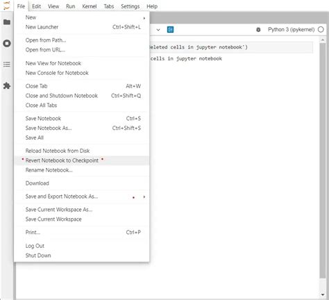Ways To Recover Deleted Jupyter Notebook Cell Geeksforgeeks