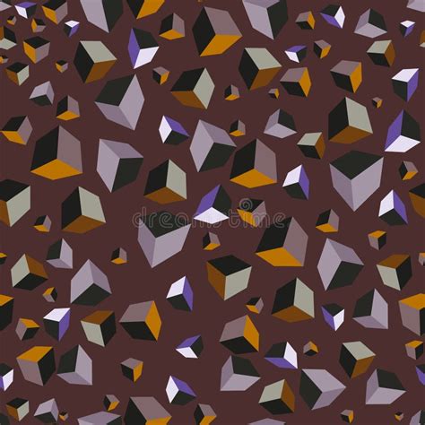 Seamless Geometric Pattern With Colored 3d Cubes Stock Vector Illustration Of Blue Geometric