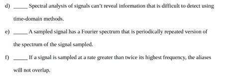 Solved D Spectral Analysis Of Signals Can T Reveal Chegg