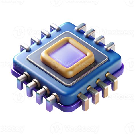 Stunning Vintage Quantum Computer Processor Chip 4k 59138102 Png