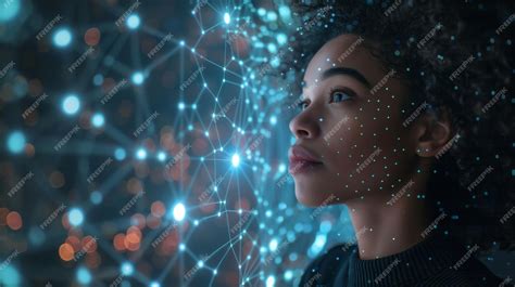 Premium Photo Ai Cyber Security Female It Specialist Analysing Data