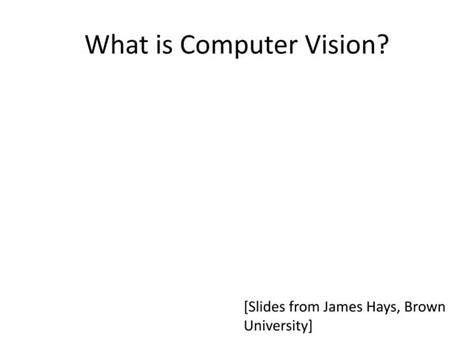 Technical Seminar Of Mca Computer Vision Ppt