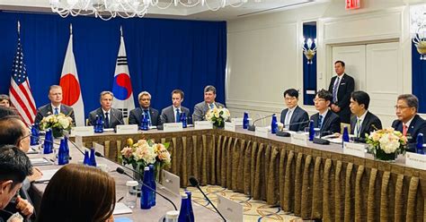 한미일 외교장관 뉴욕서 회담블링컨 3자 협력 효율적