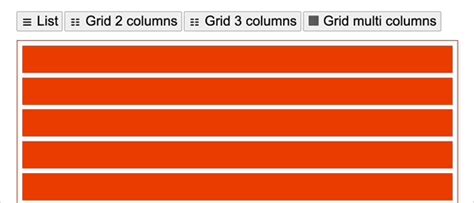 CSS Grid To List View Toggle