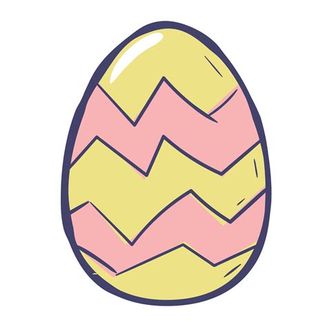 Doodle Cartoon Easter Egg With Pastel Abstract Pattern 20713331 Vector