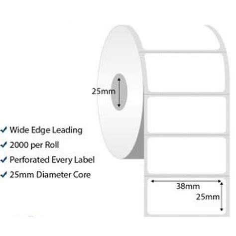 38mm × 25mm Barcode Label Roll Star Light Kuwait