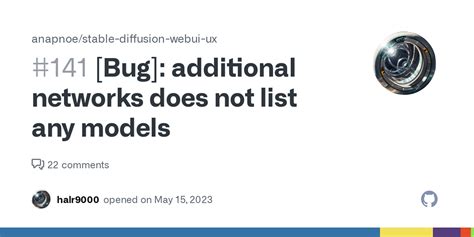Bug Additional Networks Does Not List Any Models Issue Anapnoe Stable Diffusion
