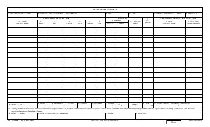 Dd Form 2131 Download Fillable Pdf Or Fill Online Passenger Manifest