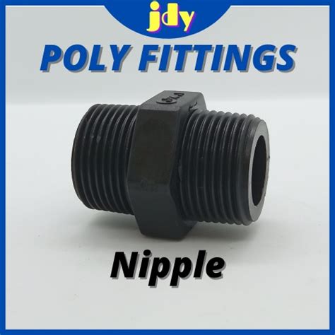 HDPE Poly Fitting PE Pipe Poly Pipe Connector Nipple 1 2 3 4 1 1 1 2 2 Shopee Malaysia