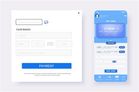 web site page with payment details information form ui design ui ux and