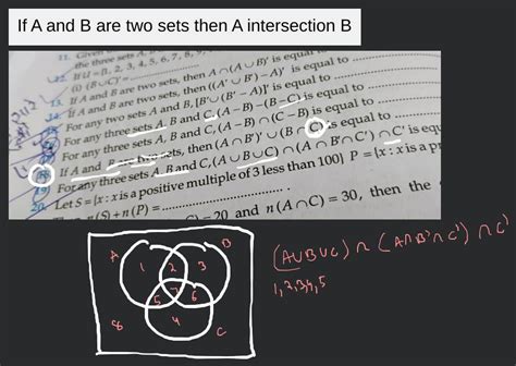 The Three Sets Q If U A Ldots If A And B