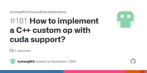 how to implement a c custom op with cuda support · issue 181