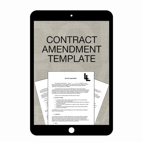Contract Amendment Template Lethal Legal Bodega
