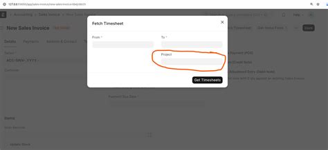 Tried To Hide Project From Sales Invoice Timesheet But Its Yet Showing
