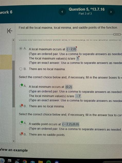 Solved Find All The Local Maxima Local Minima And Saddle