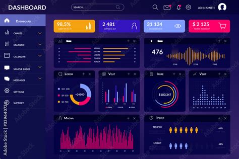 infographic ui dashboard web data visualization user interface with
