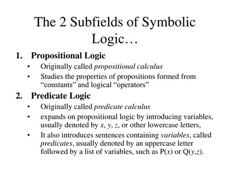 Ppt Introduction To Symbolic Logic Propositional Logic And Truth Functionality Powerpoint