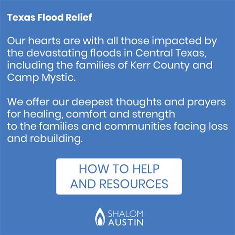 How To Contribute To The Texas Emergency Flood Relief Campaign Jewish