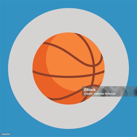 농구 공 아이콘입니다 파란색 바탕에 화려한 농구 공입니다 스포츠 장비입니다 벡터 일러스트입니다 Championship에 대한 스톡 벡터 아트 및 기타 이미지 Istock